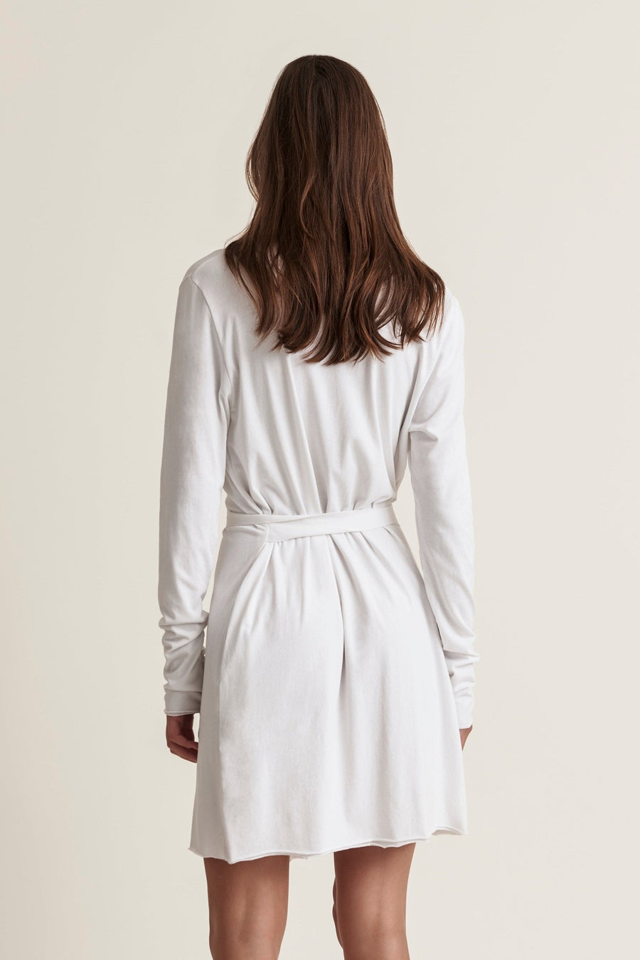 Basic Double Layer Wrap Robe – Skin. Addressing the body.